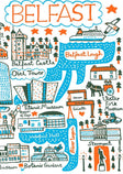 Belfast Greeting Card by British Travel Artist Julia Gash