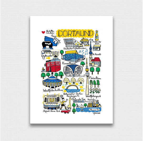 Dortmund Art Print by British Travel Artist Julia Gash