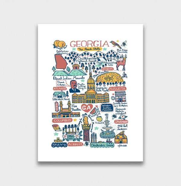Georgia Art Print by British Travel Artist Julia Gash