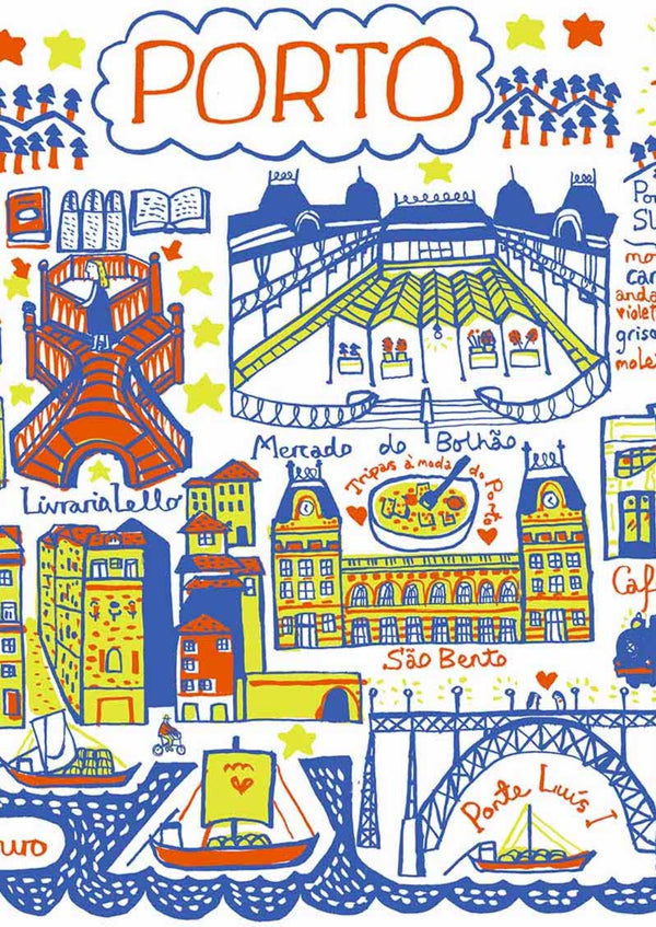 Porto Art Print by British Travel Artist Julia Gash
