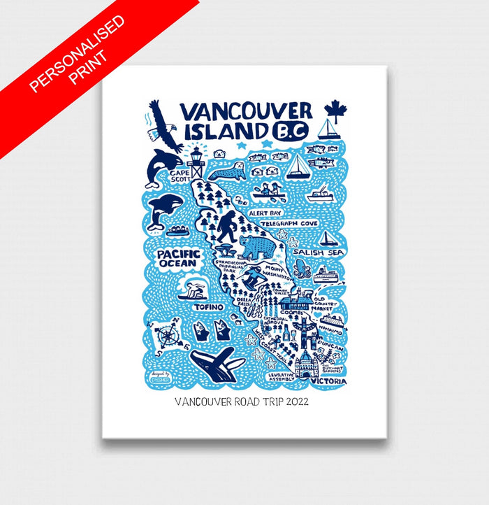 Vancouver Island by Dasher Art Print by British Travel Artist Julia Gash