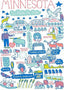 Minnesota Art Print by British Travel Artist Julia Gash
