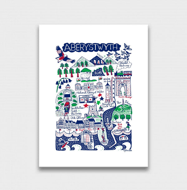 Aberystwyth Art Print by British Travel Artist Julia Gash