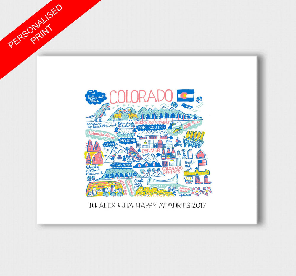 Colorado Art Print by British Travel Artist Julia Gash