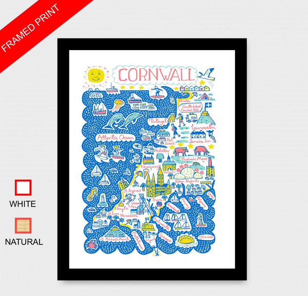 Cornwall Art Print by British Travel Artist Julia Gash