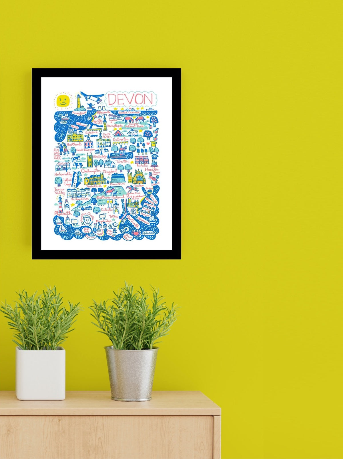 Devon Art Print by British Travel Artist Julia Gash