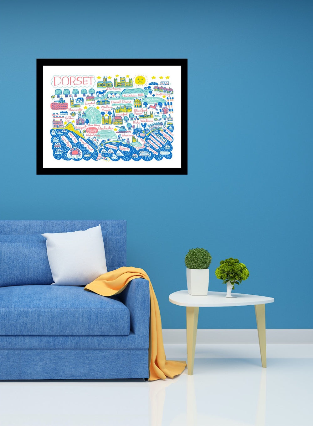 Dorset Art Print by British Travel Artist Julia Gash