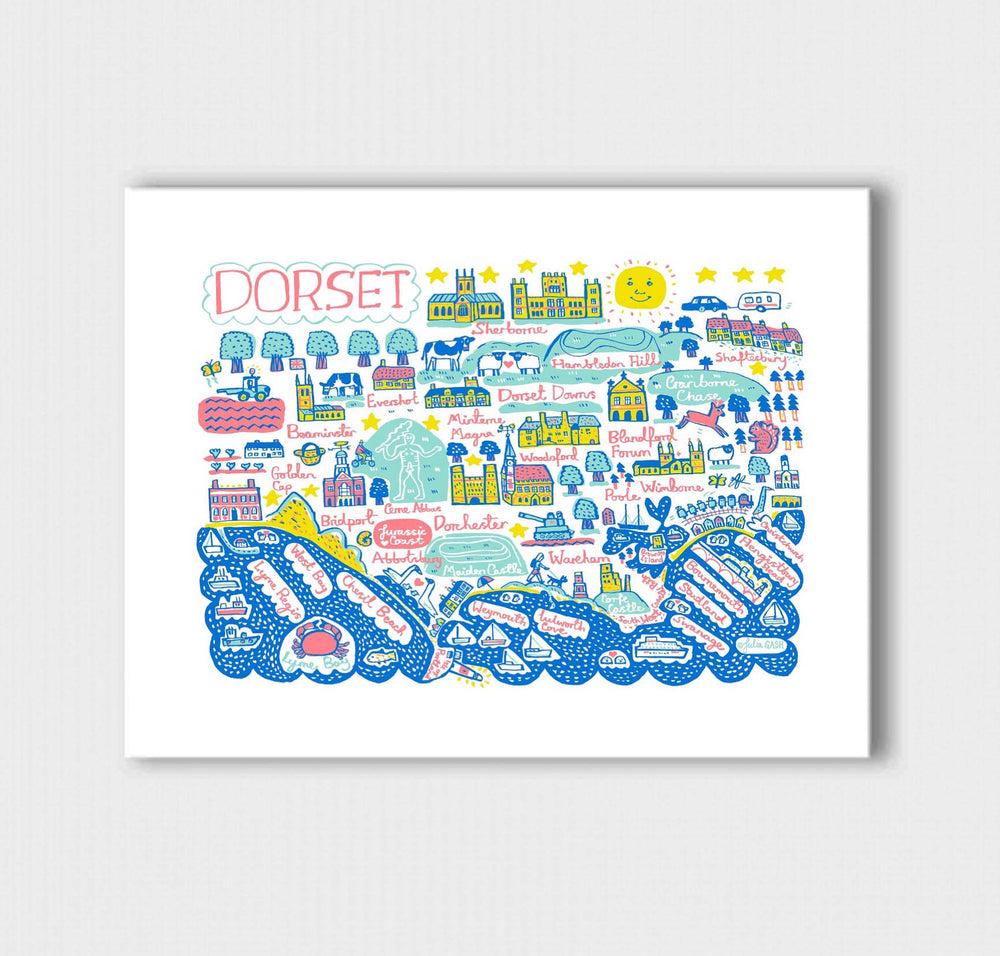 Dorset Art Print by British Travel Artist Julia Gash