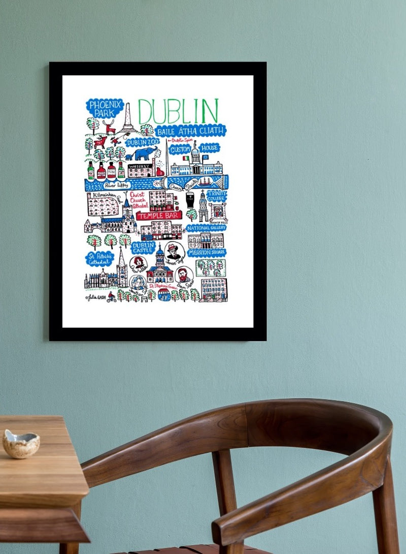 Dublin Art Print by British Travel Artist Julia Gash