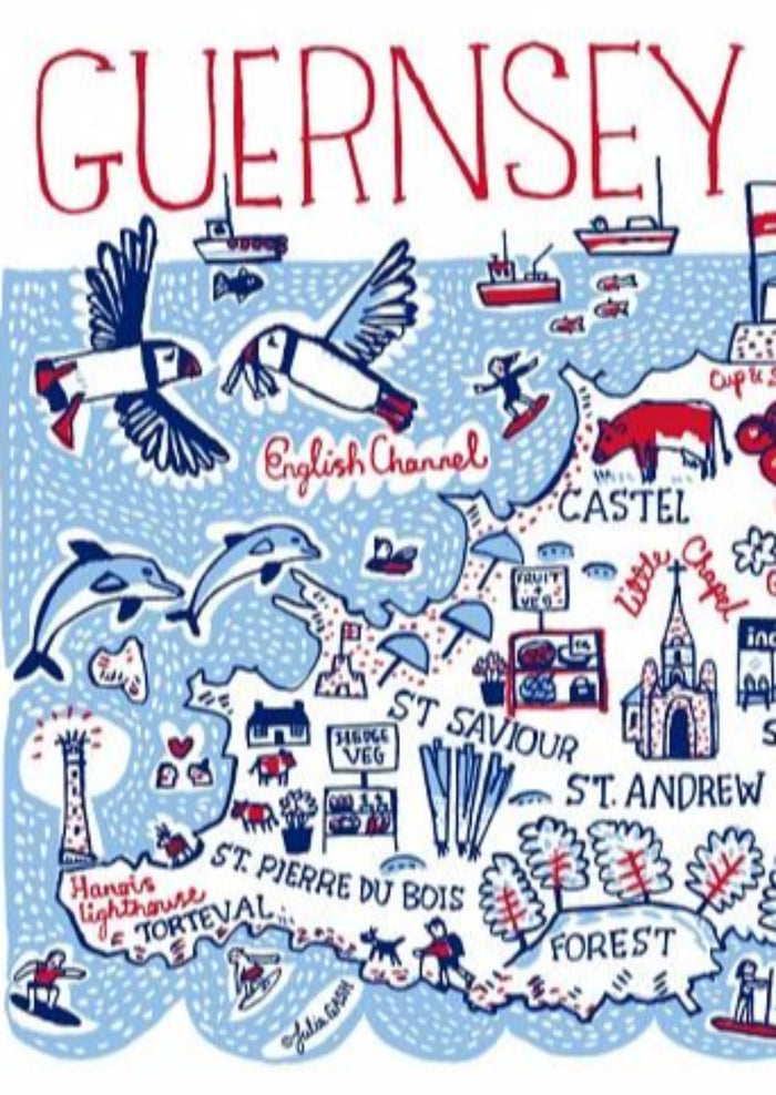 Guernsey Art Print by British Travel Artist Julia Gash