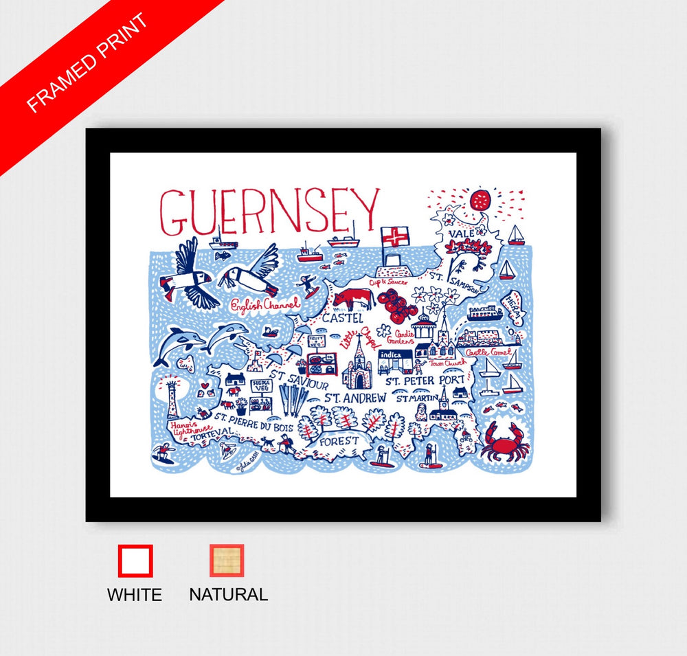 Guernsey Art Print by British Travel Artist Julia Gash