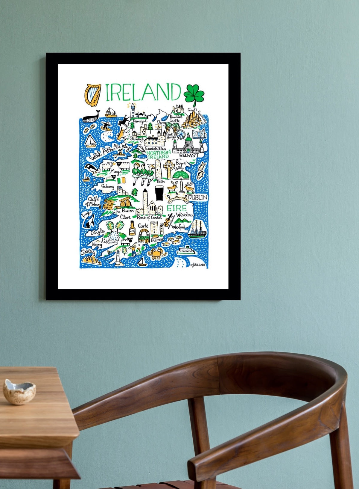 Ireland Art Print by British Travel Artist Julia Gash