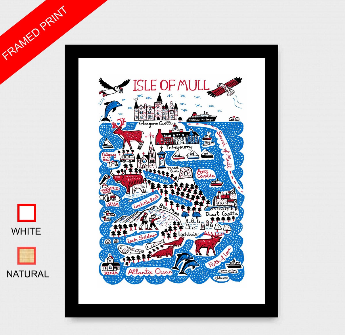 Isle of Mull Art Print by British Travel Artist Julia Gash