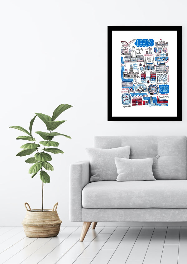 Leeds Art Print by British Travel Artist Julia Gash