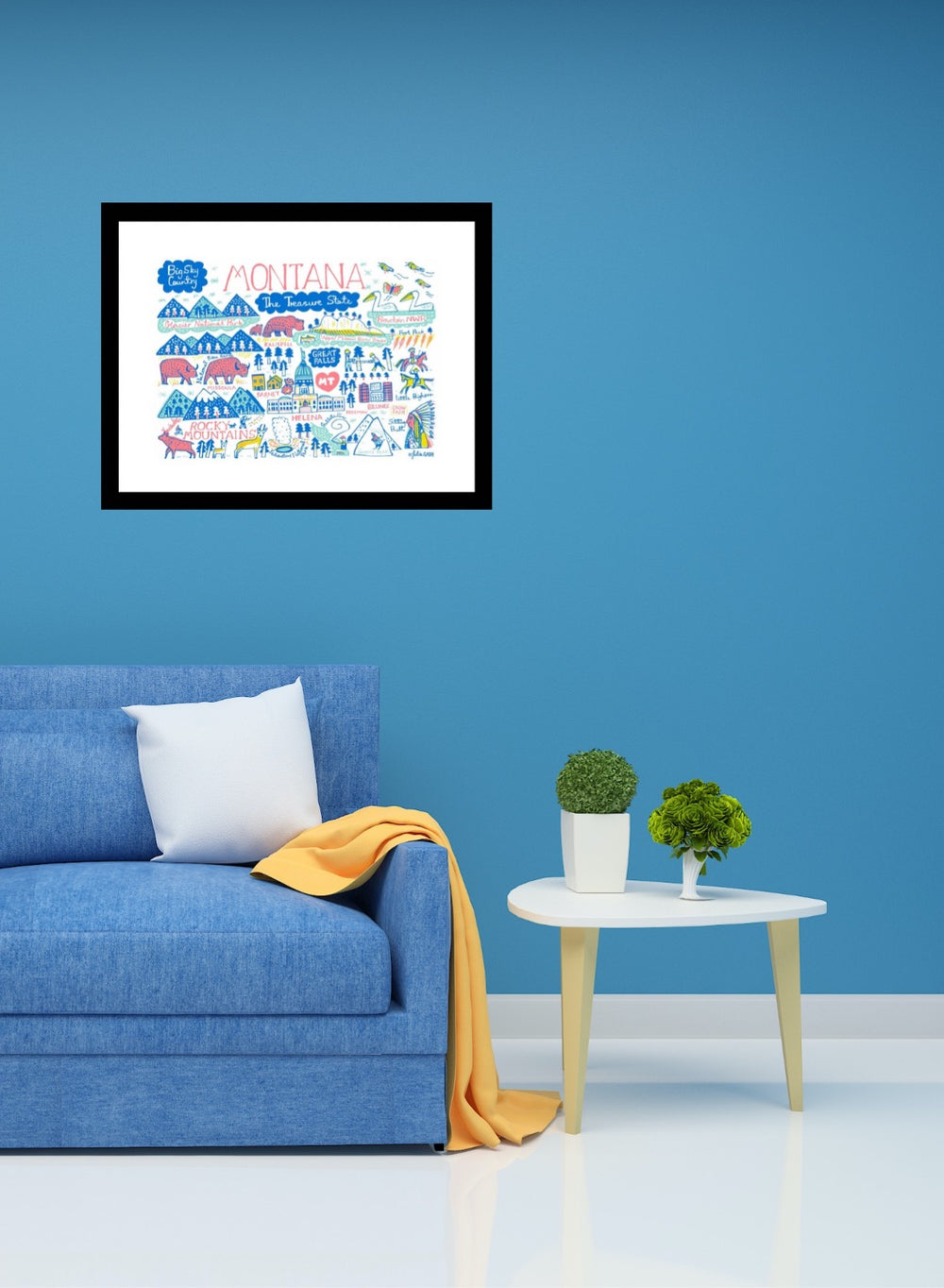 Montana Art Print by British Travel Artist Julia Gash