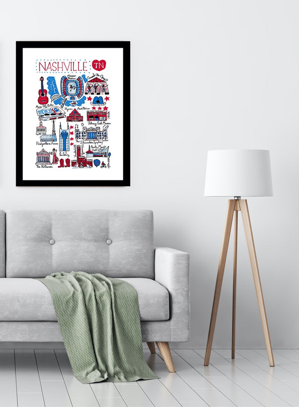 Nashville Art Print by British Travel Artist Julia Gash