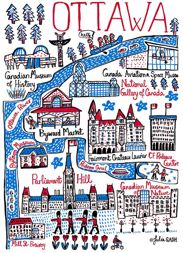 Ottawa Art Print by British Travel Artist Julia Gash