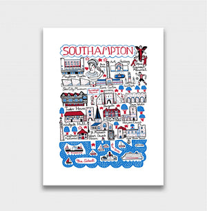 Southampton Art Print by British Travel Artist Julia Gash