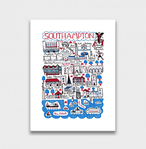 Southampton Art Print by British Travel Artist Julia Gash