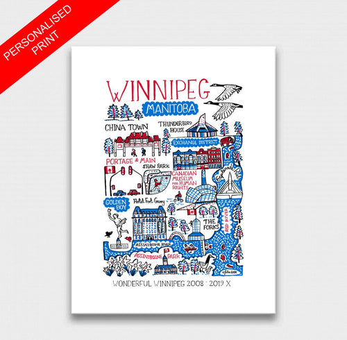 Winnipeg Art Print by British Travel Artist Julia Gash