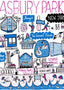 Asbury Park Map Art Print by British Travel Artist Julia Gash